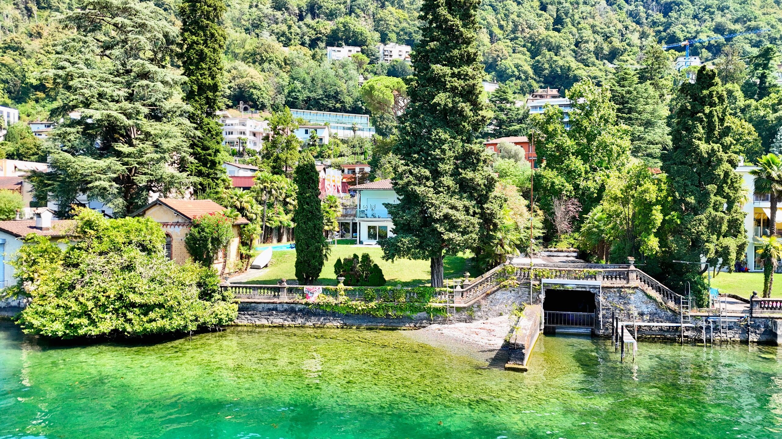 Lugano Lakefront Villa with Dock and Pool for sale in Bissone | SEQUOIA ...